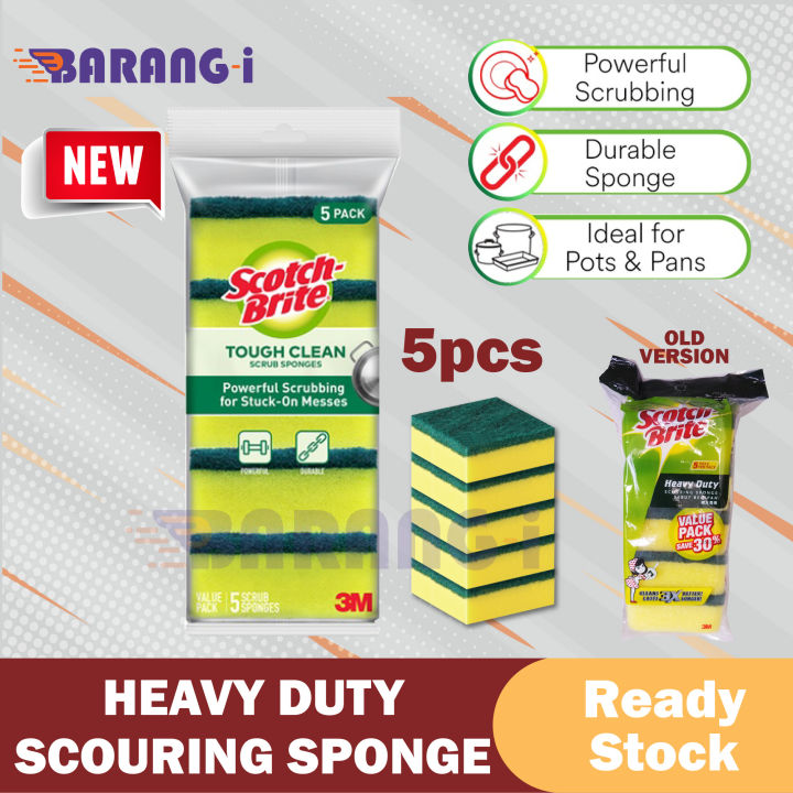 3M Scotch Brite 21-5 Scouring Sponge (5’s) Dish Pot Wash Cleaning Span ...