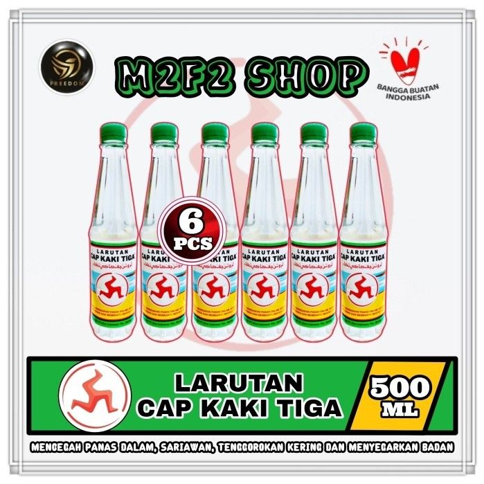 Larutan Penyegar Cap Kaki Tiga Botol Original - 500 ml (Kemasan Pack) | Lazada Indonesia