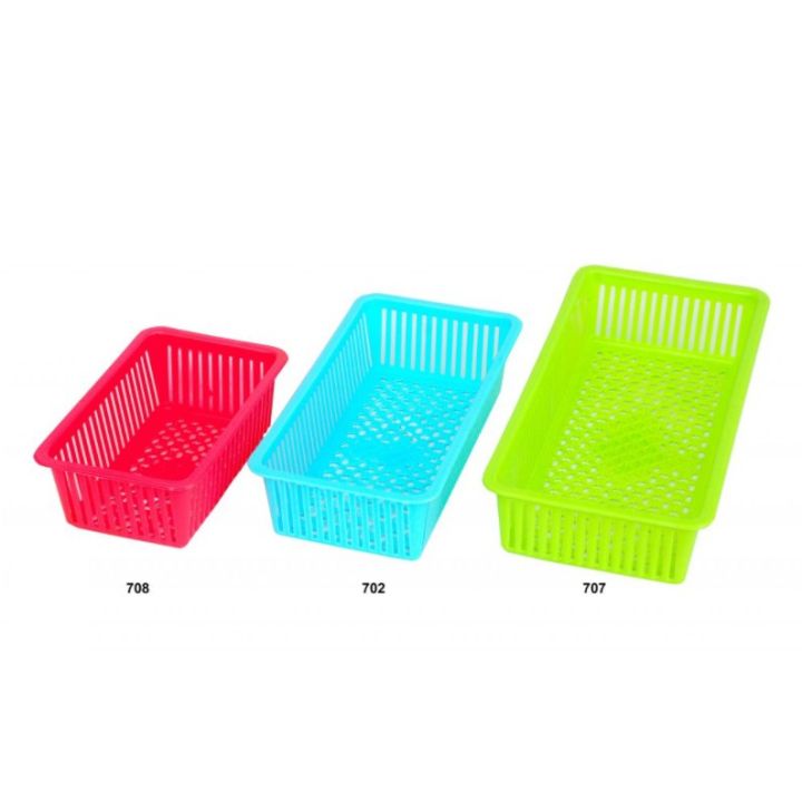 【Williestore】Plastic Rectangular Basket / 702 / 707 / 708 / Rectangular ...