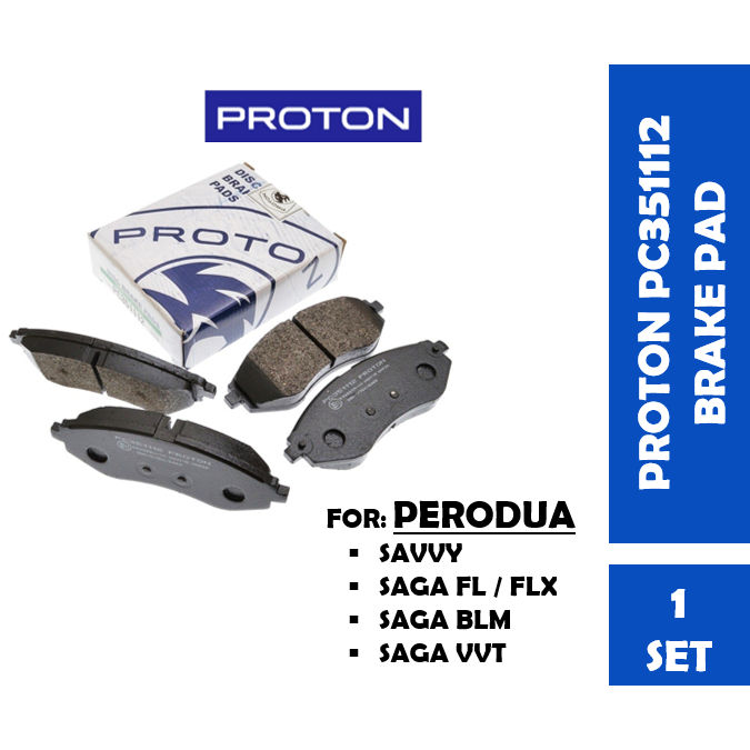 【100% ORIGINAL】PROTON Front Disc Brake Pad For Proton Saga Blm/ Fl/ Flx ...