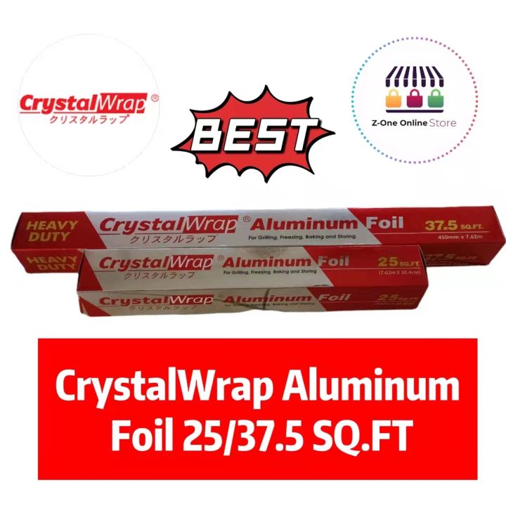 Crystal Wrap Heavy Duty Aluminium Foil with Cutter / BBQ Food Wrapping ...