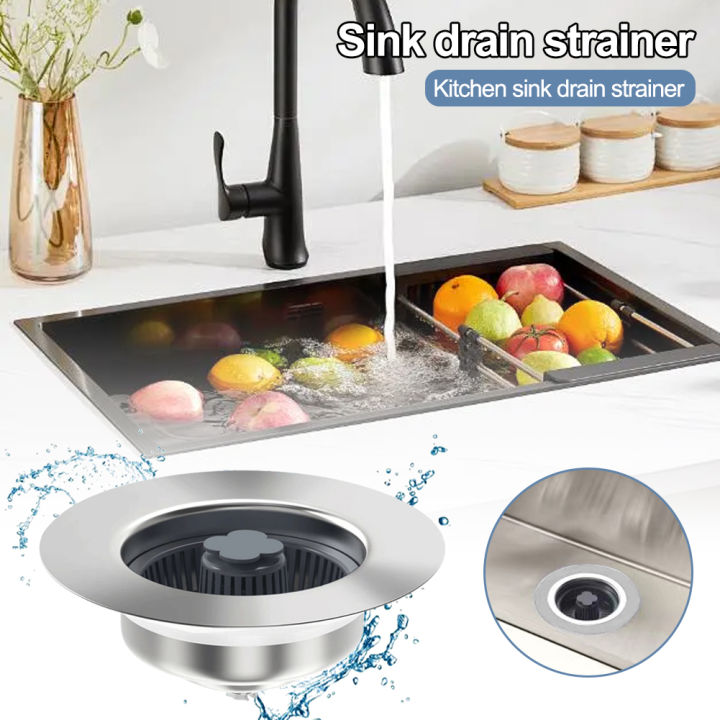 FB 3 in 1 Kitchen Sink Drain Strainer & Stopper Kit, SUS304 Stainless ...