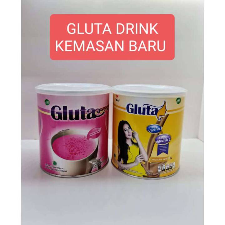 GLUTA DRINK Kaleng 250gr Original / Susu Gluta Strawberry & Coklat ...
