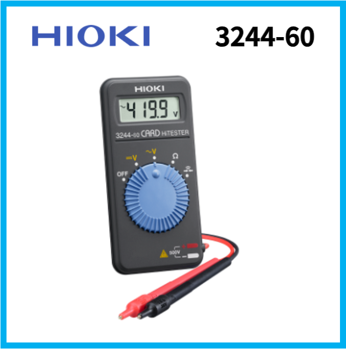 Hioki มัลติมิเตอร์ดิจิตอลแบบพกพาสไตล์การ์ด HiTESTER ขนาด3244-60ใบสำหรับ ...