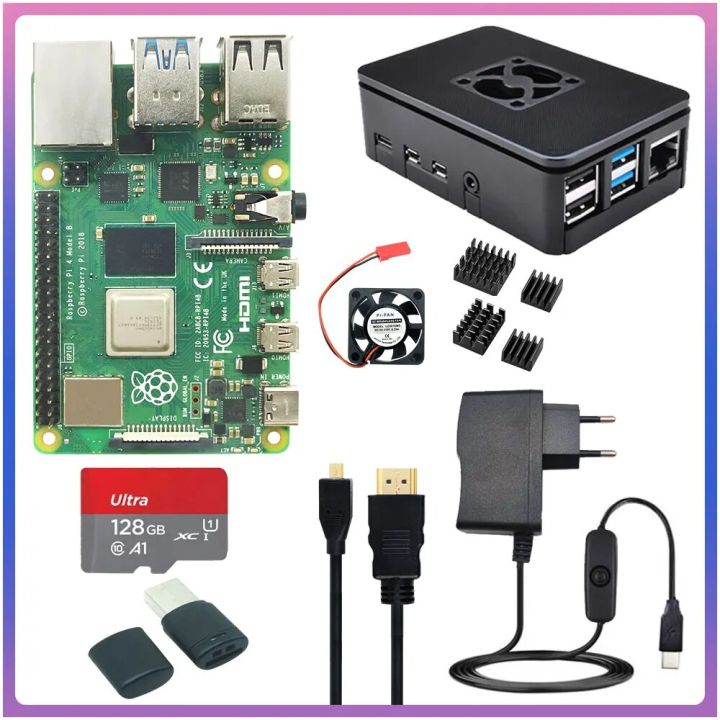 【One Year Warranty】 Raspberry Pi 4 8GB 4GB 2GB 1GB Kit + Power Adapter ...