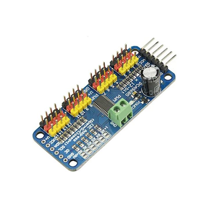 PCA9685 16 Channel 12 Bit PWM Servo Motor Driver Board I2C Module for Robotics Education ...