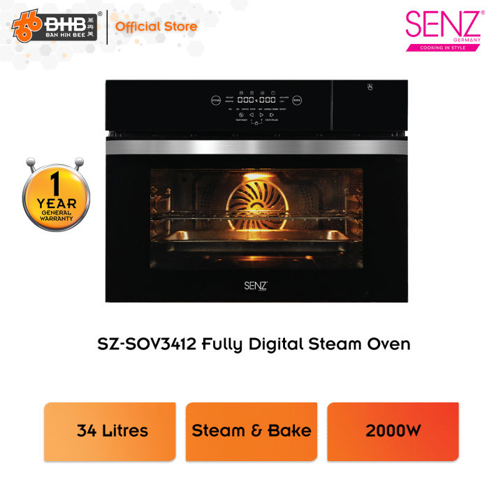 Senz SZ-SOV3412 FlexiSteam Pro Built-in Fully Digital Steam Oven 34L ...