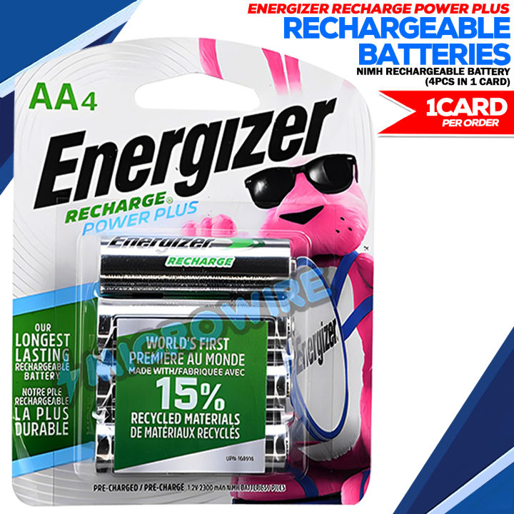 MW Energizer Recharge Power Plus AA Rechargeable Batteries – 4-Pack (1 ...