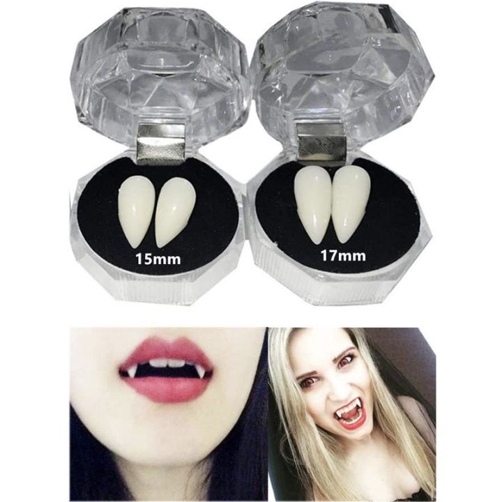 Bloodcurdling Vampire and Werewolf Fangs - Fake Dentures Teeth Costume ...