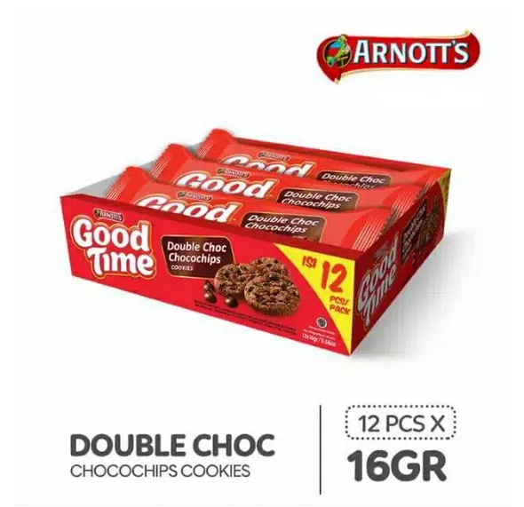 Biskuit Good Time Cookies Double Choc 1 Box isi 12 pcs | Lazada Indonesia