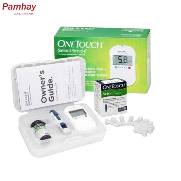Glucometer Set : One Touch Select Simple Blood Glucose Monitor + Test ...