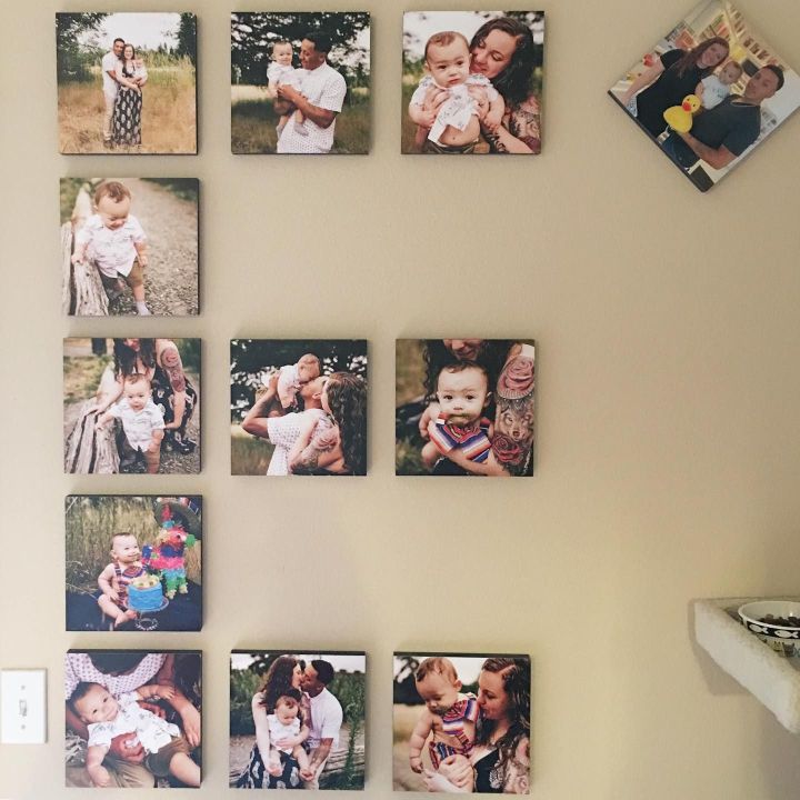 Cetak Foto Bingkai Kayu Mdf 20x20 Langsung Tempel Dinding Tanpa Paku