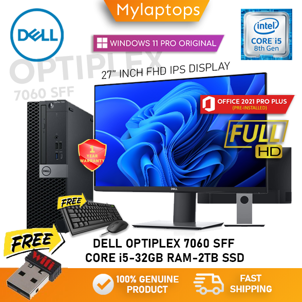 DELL OPTIPLEX 7060 SFF + 27 INCH FHD IPS DISPLAY [CORE i5-8TH GEN ...