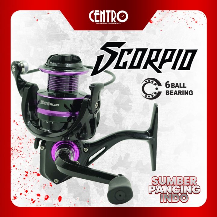 Centro Reel Pancing Scorpio Tipe Spinning 5+1Bb Alumunium Spool Murah ...