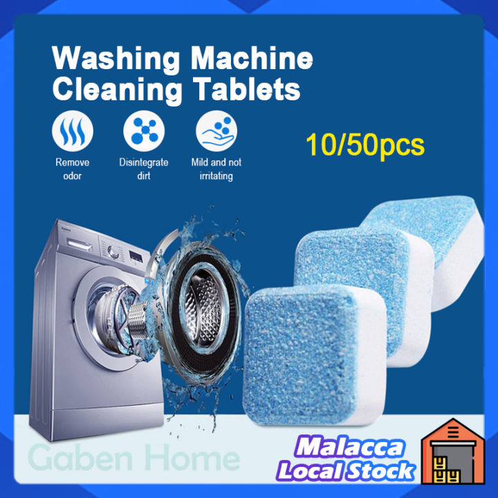 10/50Pcs Cleaning Tablets Washing Machine Effervescent Cleaner Dirt ...