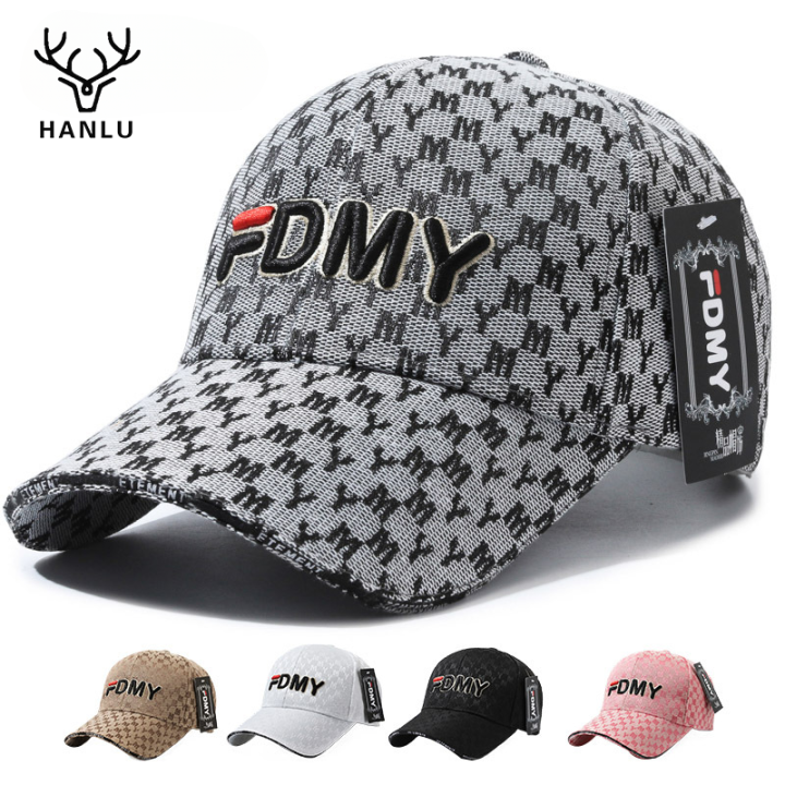 Hanlu หมวกเบสบอลปักแนวเรโทรสำหรับหมวกเบสบอลแฟชั่นหมวกบังแดดกลางแจ้งแบบ ...