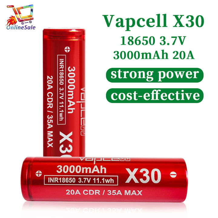 Original High Performance Vapcell X30 (NEW) / K30 3000 mAh Rechargeable ...