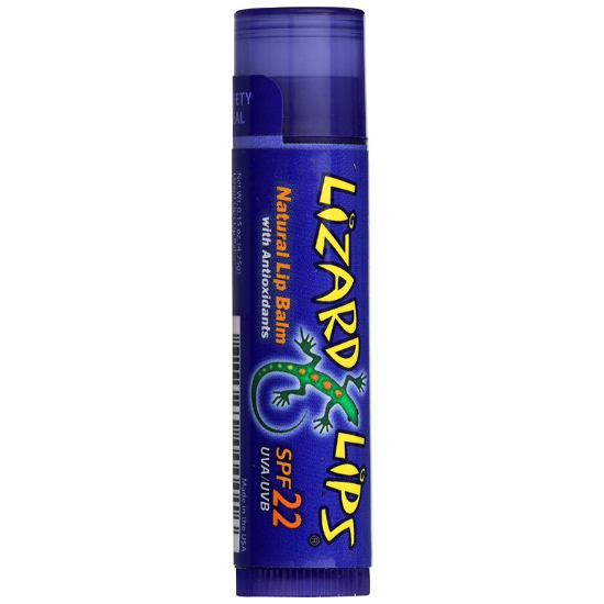 Lizard Lips Natural Lip Balm with Antioxidants & SPF 22 Original Flavor ...