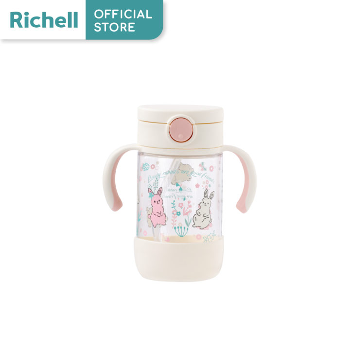 Richell(ริเชลล์) แก้วลาย limited edition กันสำลัก คว่ำไม่หก ตกไม่แตก มียางรองก้นขวด (320มล. ...