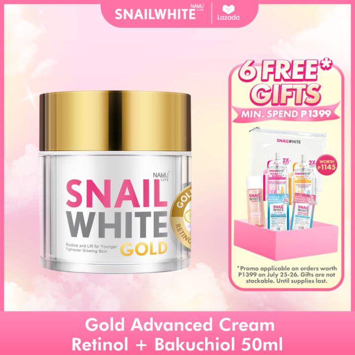 SNAILWHITE Gold Advanced Cream with Retinol + Bakuchiol 50ml | Lazada PH