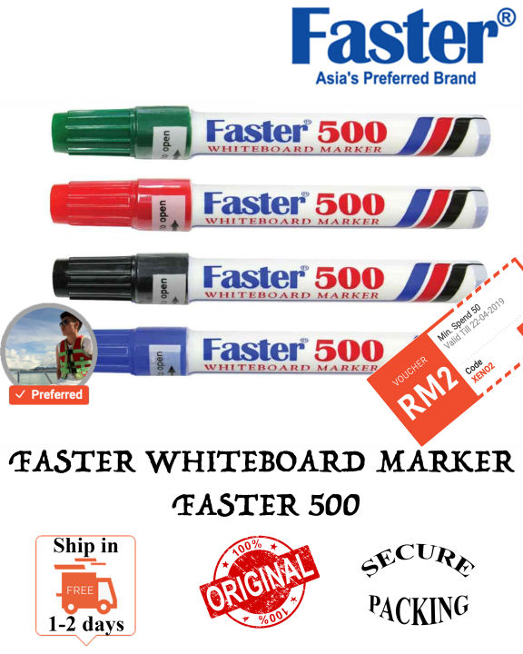 Faster 500 Whiteboard Marker BLUE/ RED/ BLACK | Lazada