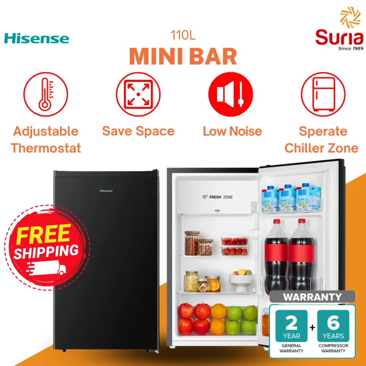 Hisense 60L/110L Single Door Mini Bar Refrigerator Fridge Peti Sejuk 1 ...