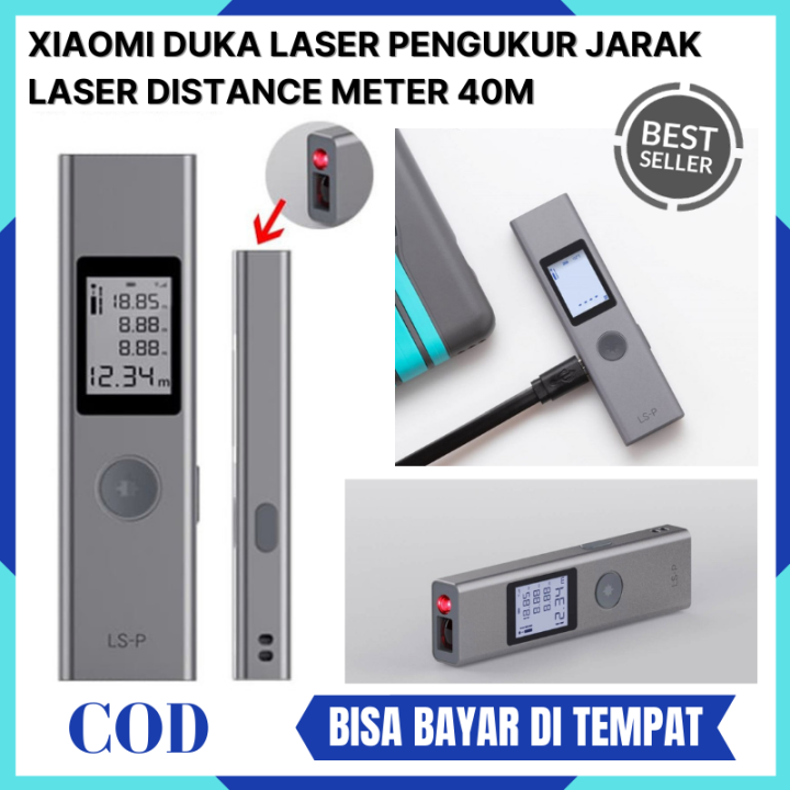 Alat Pengukur Laser Pengukur Merah Jarak Laser Distance Meter 40M ...