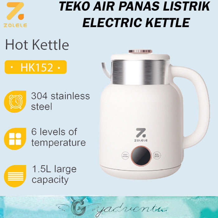Zolele HK152 Kettle Teko Termos Listrik Elektrik Pemanas Air Pembuat ...