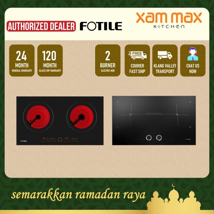 [SPECIAL PROMO]] Fotile - EEG75201 EIG76203 2 Zones Ceramic Electric ...