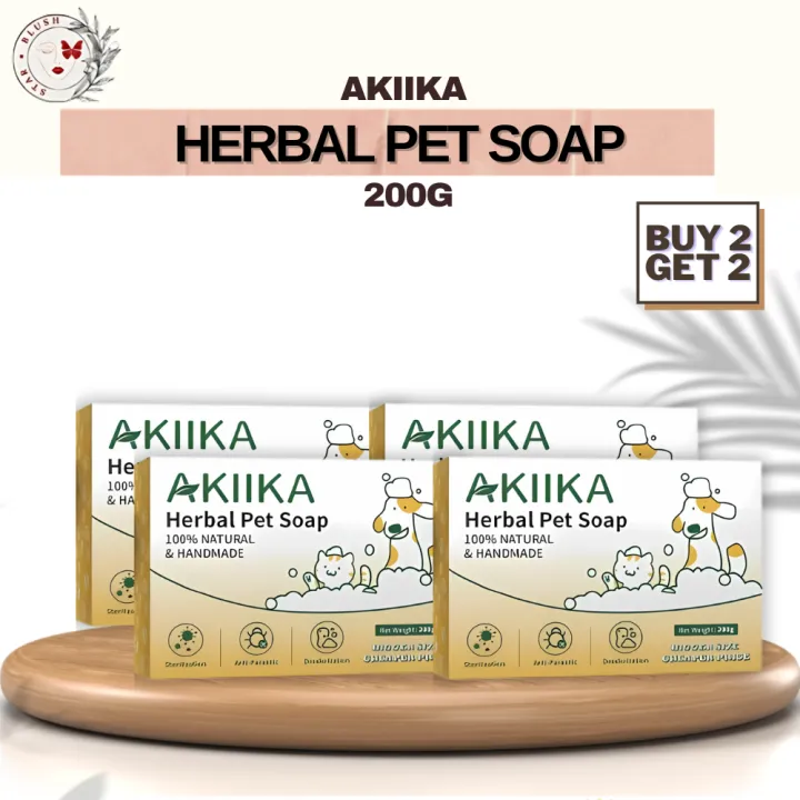 Akiika Herbal Pet Soap 200g for Dogs and Cats 100% Natural Handmade ...