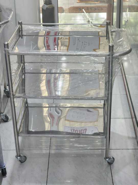 MEJA TROLI INSTRUMEN 3 RAK STAINLESS STEEL | Lazada Indonesia