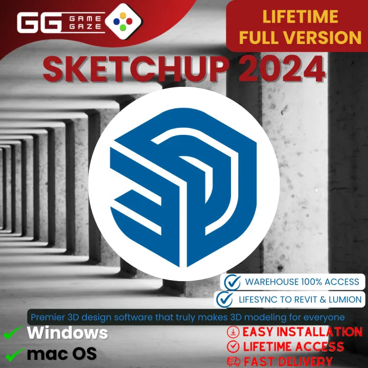 Sketchup Pro 2024 + Video Guide for Windows 🔥Fully Activated🔥Lifetime ...