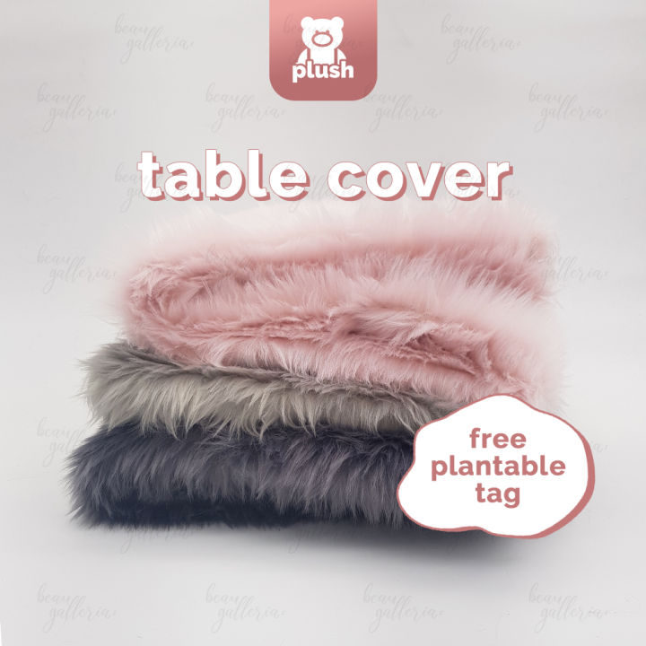 High Quality Plush Faux Fur Fabric for vanity study work station table ...