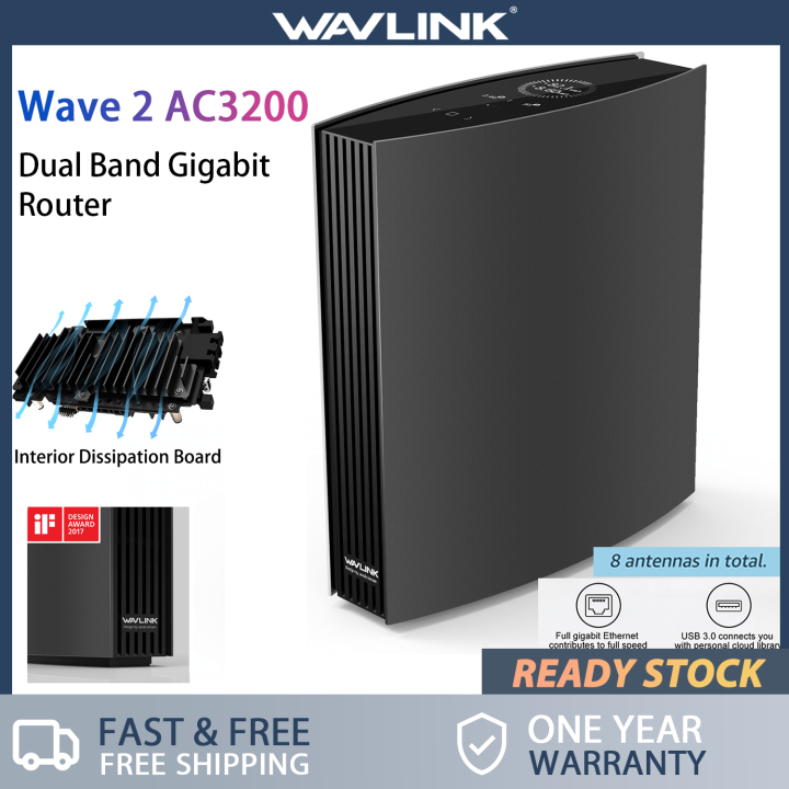 Wavlink AC 3200 Smart WiFi Router-Dual Band MU-MIMO Gigabit Wireless ...