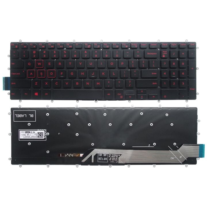 ☌☁ Inspiron 15 Gaming 7567 Keyboard Replacement Backlit Keyboard Dell Inspiron 7567 ...