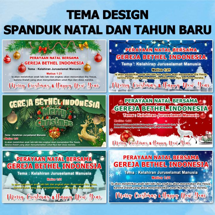 SPANDUK NATAL DAN TAHUN BARU BANNER DEKORASI ACARA NATAL | Lazada Indonesia