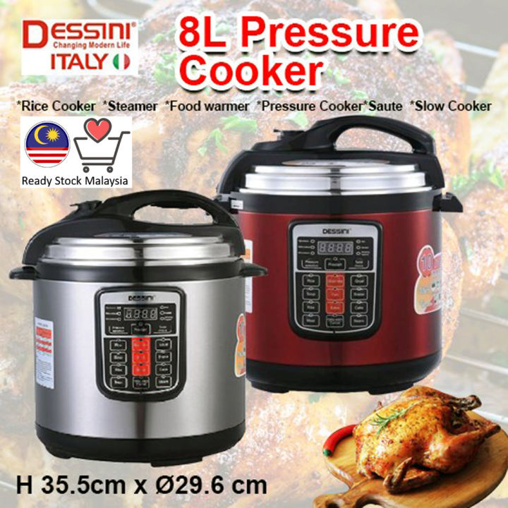 Dessini Multi-Function Electric Pressure Cooker Rice Cooker Stainless ...