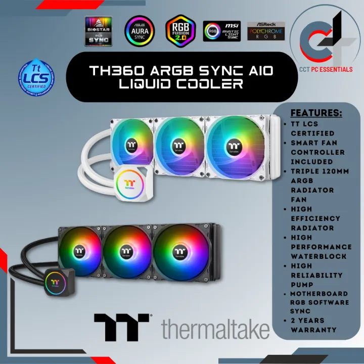 Thermaltake TH360 ARGB Sync AIO Liquid Cooler | Tt LCS Certified ...