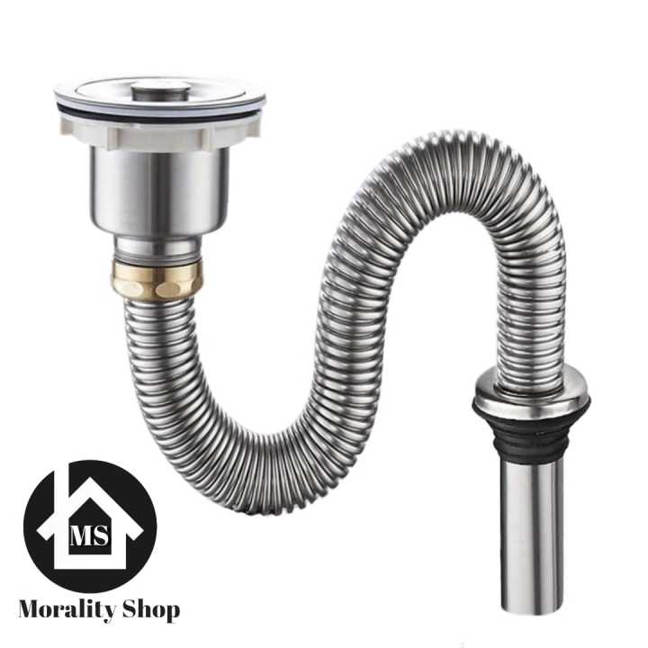 selang afur stainless cuci piring 80cm 1 1/2 inch + afur stainless set ...