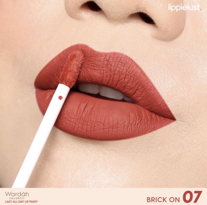 Wardah Colorfit Last All Day Lip Paint - 07 Brick On | Lazada Indonesia