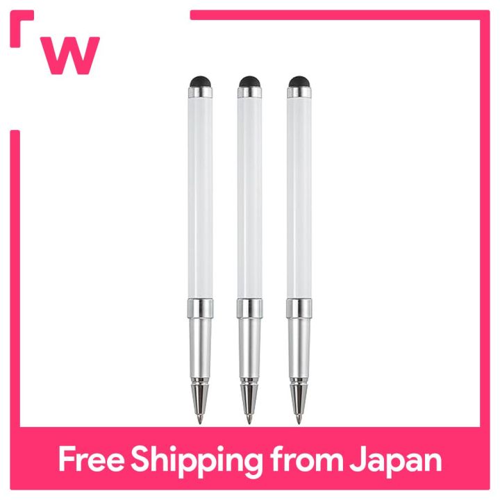 uxcell 3-pack metal stylus pen ballpoint pen 2 in 1 universal ink pen ...