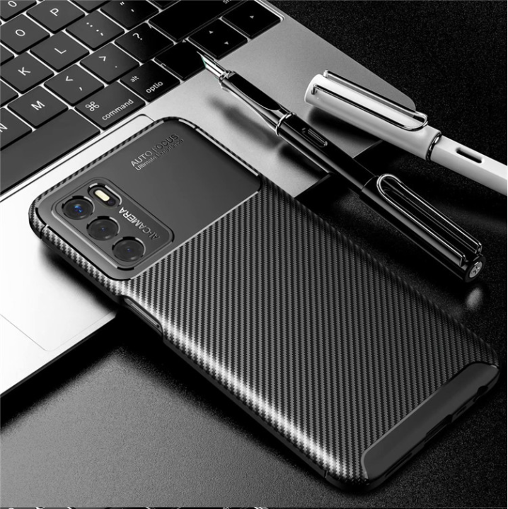 Oppo A16 Carbon Fiber Rugged Case - Black | Lazada Singapore