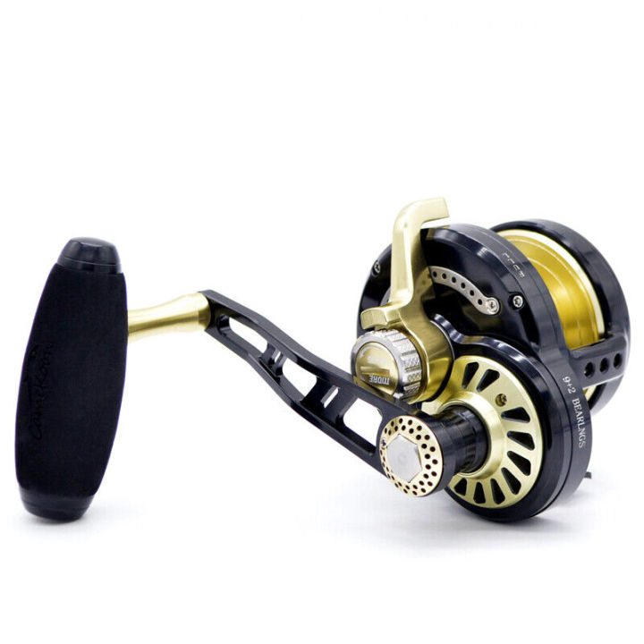 9+2BB Slow Jigging Fishing Reel with Lever Drag for Saltwater Boat ...