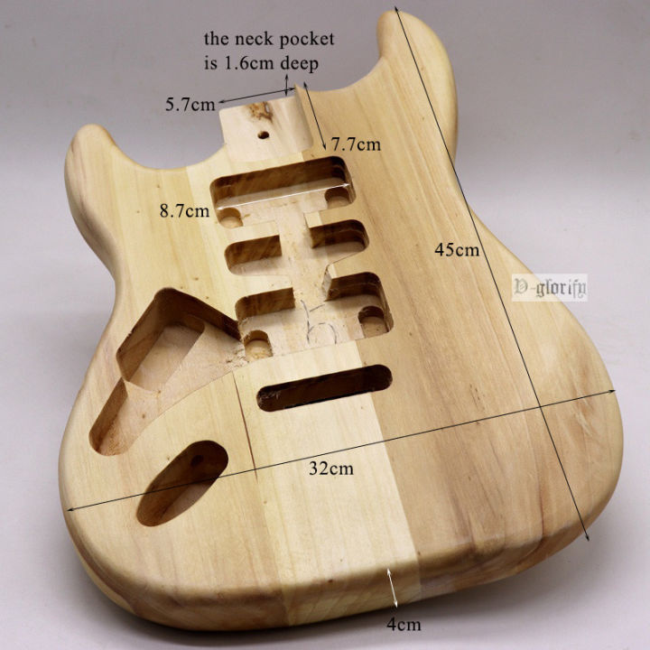 Left hand ST electric guitar body backhand electric guitar barrel DIY ...