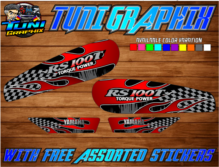 Yamaha RS 100 Stock FIRE Decal Stickers | Lazada PH