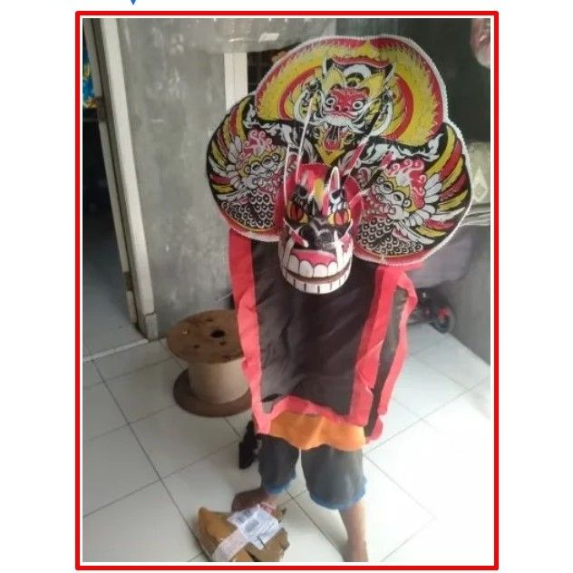 Mainan tradisional caplokan barongan kuda lumping devil spon kecil anak ...