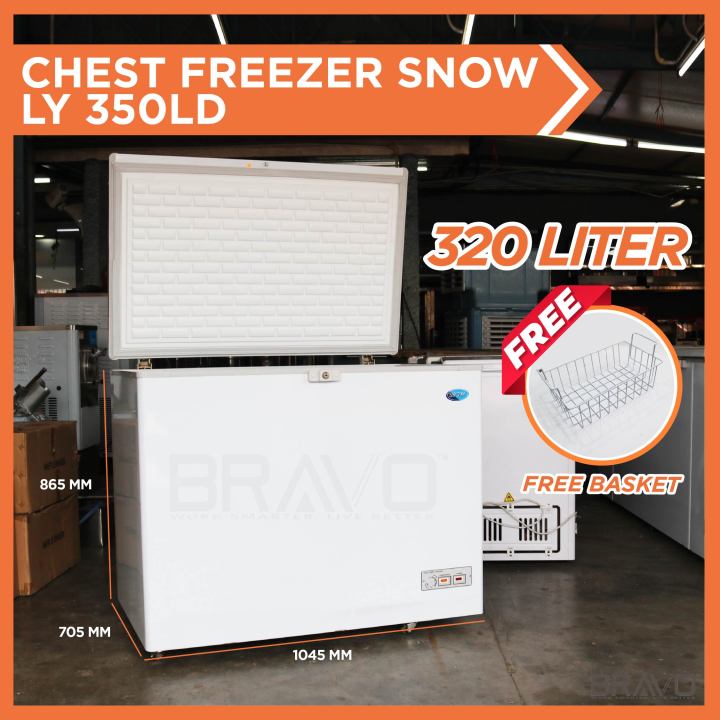 SNOW LY350LD Chest Freezer Top Opening 350 Liter Deep Freezer Peti ...