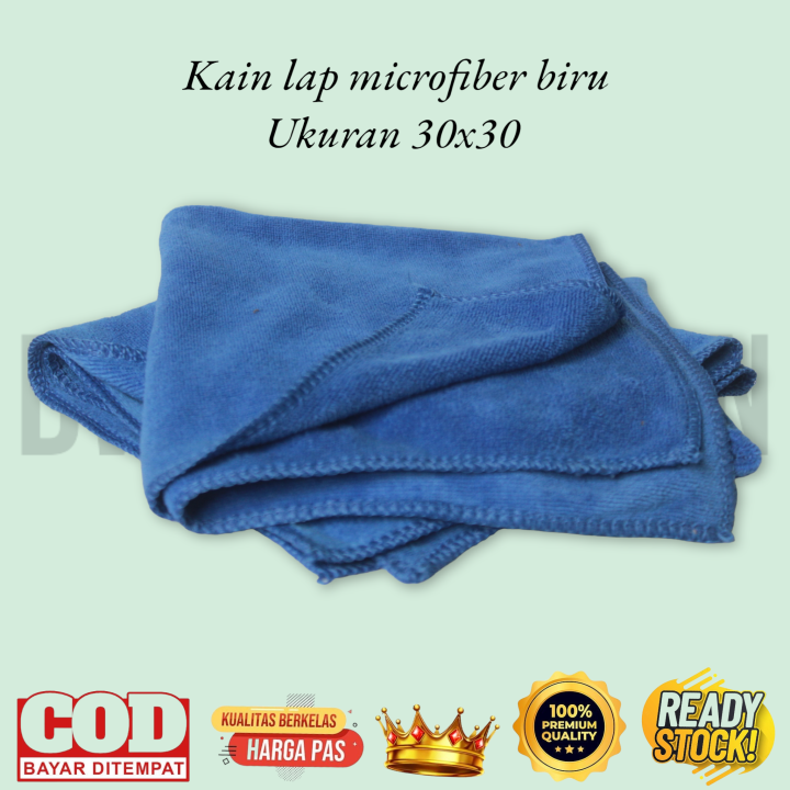 KAIN LAP MICROFIBER BIRU 40X40 PREMIUM PRODUK | Lazada Indonesia