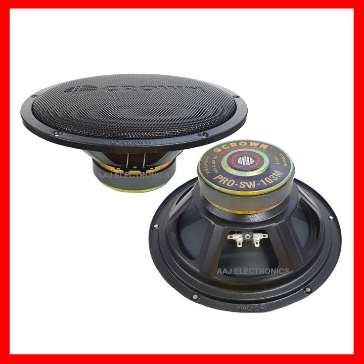 ORIGINAL Crown PRO-SW 103 M 300Watts Size 10" Subwoofer Speaker (1PC ...