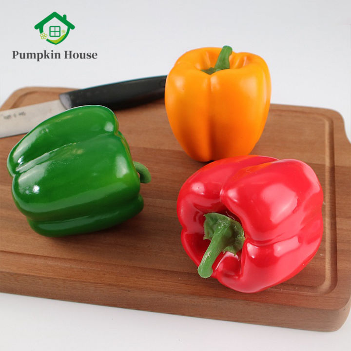 Decoration Plastic Home Decor Foam DIY Fake Vegetable Artificial Pepper ...